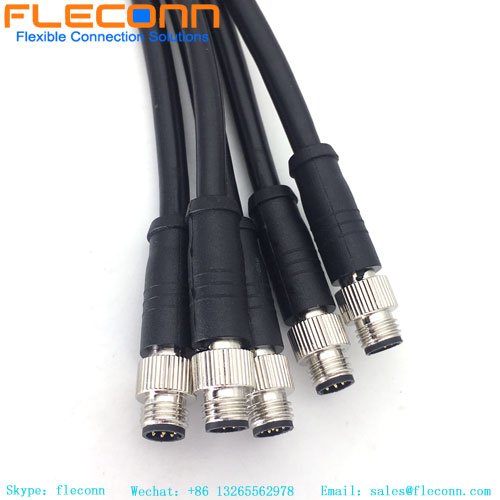 M8 Cable, M8 Sensor Cable, 3 pin 4 pin 5 pin 6 pin 8 pin